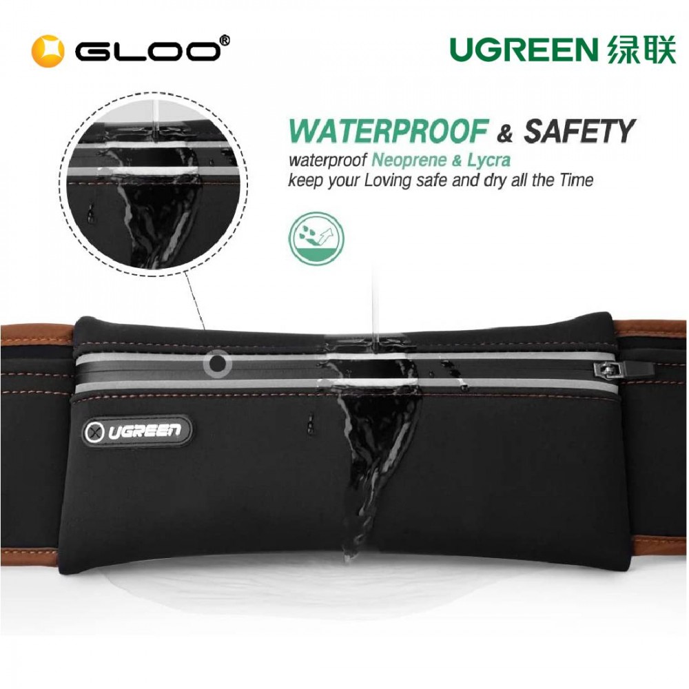 UGREEN-Sport-Running-Waist-Pack-Waterproof-Belt-Black