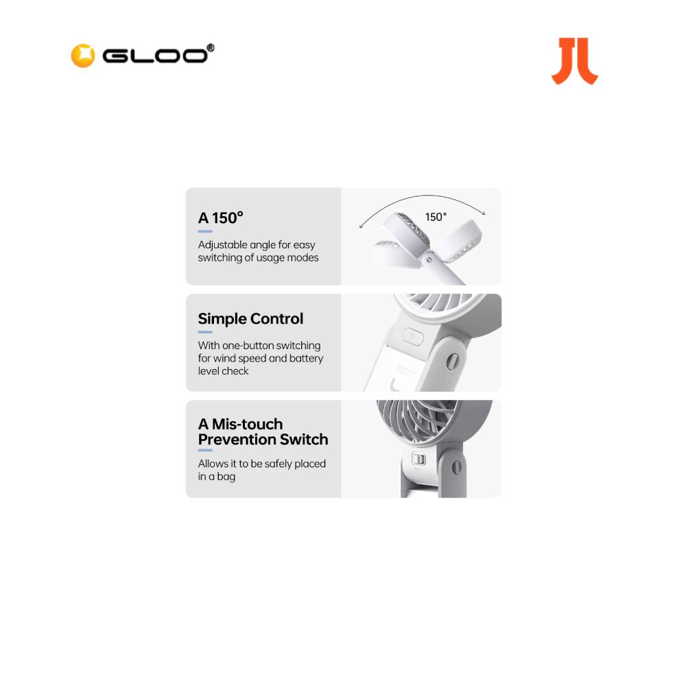 Jisulife Life7 - Foldable Rechargeable 3600mAh Battery Handheld Fan