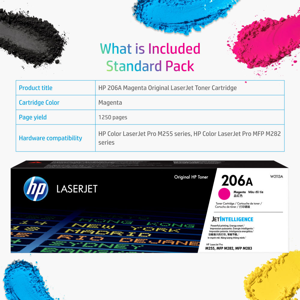 HP 206A Black Original LaserJet Toner Cartridge (W2110A)