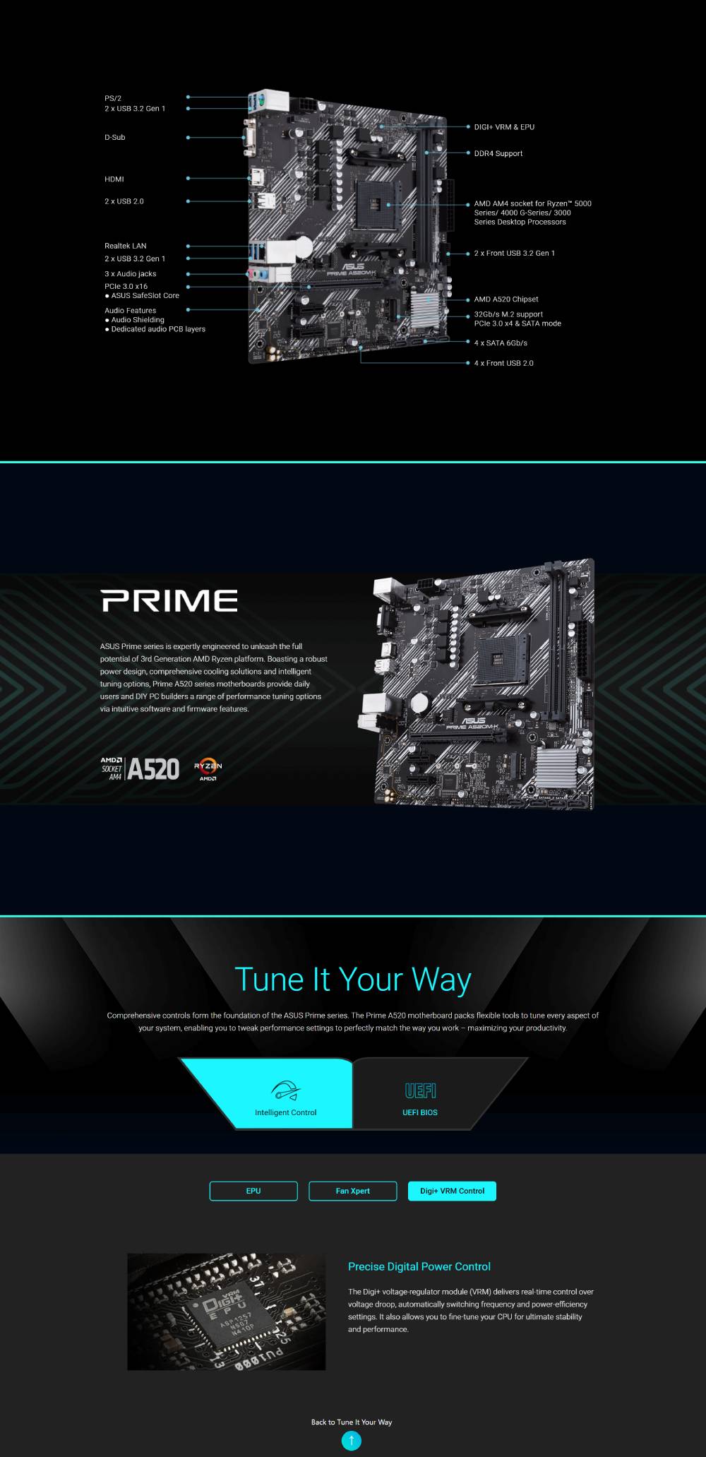 Asus PRIME A520M-K Motherboard